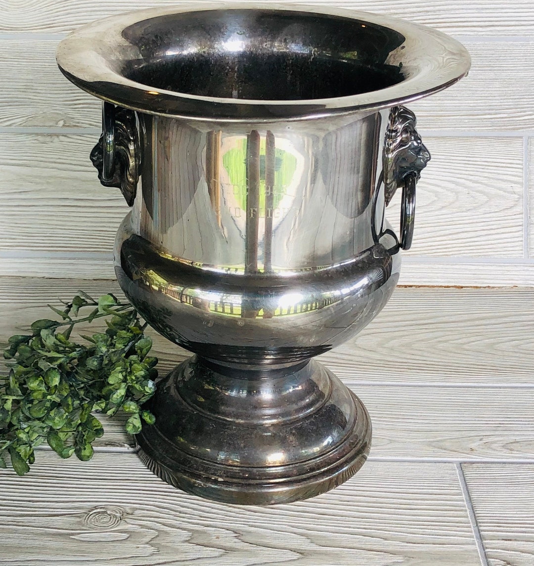 60s Silver Plate Ice Bucket Champagne Bucket Wine Bucket Pilgrim Silver ...