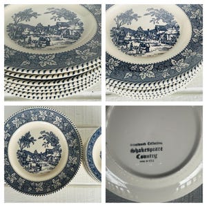 Vintage Shakespeare Country Blue Leaves Homer Laughlin Stratwood ...
