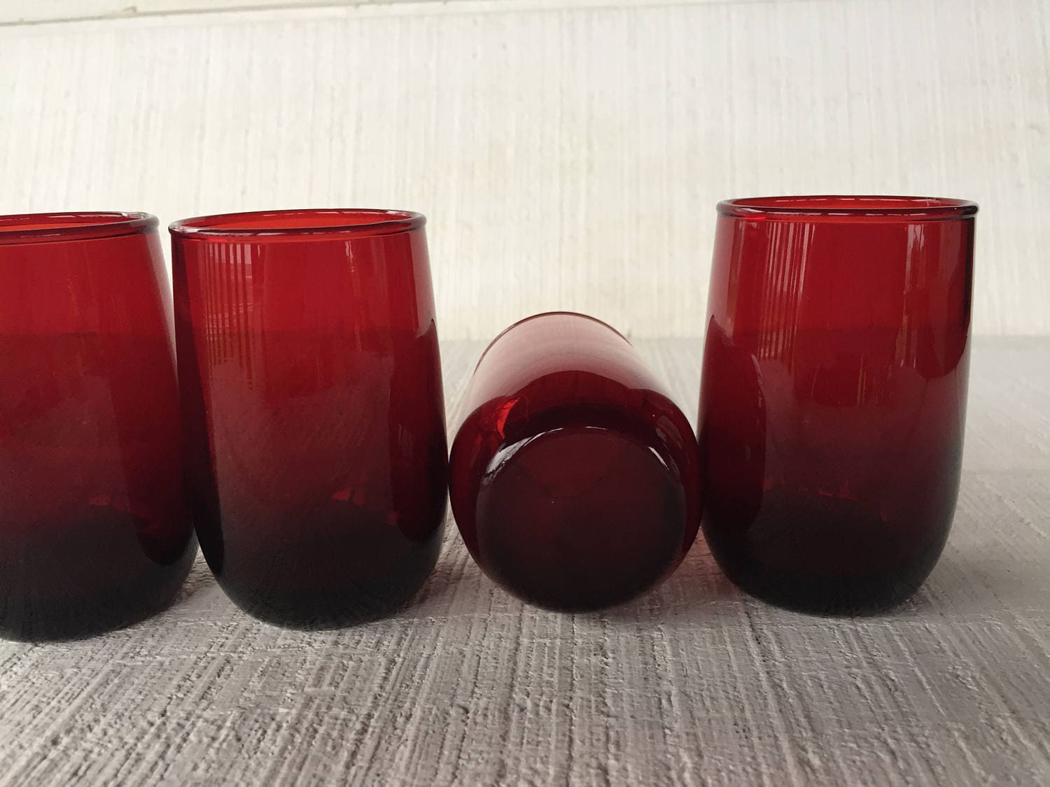 Royal Ruby Red Glass 5 Ounce Tumblers Ruby Red Glasses | Etsy