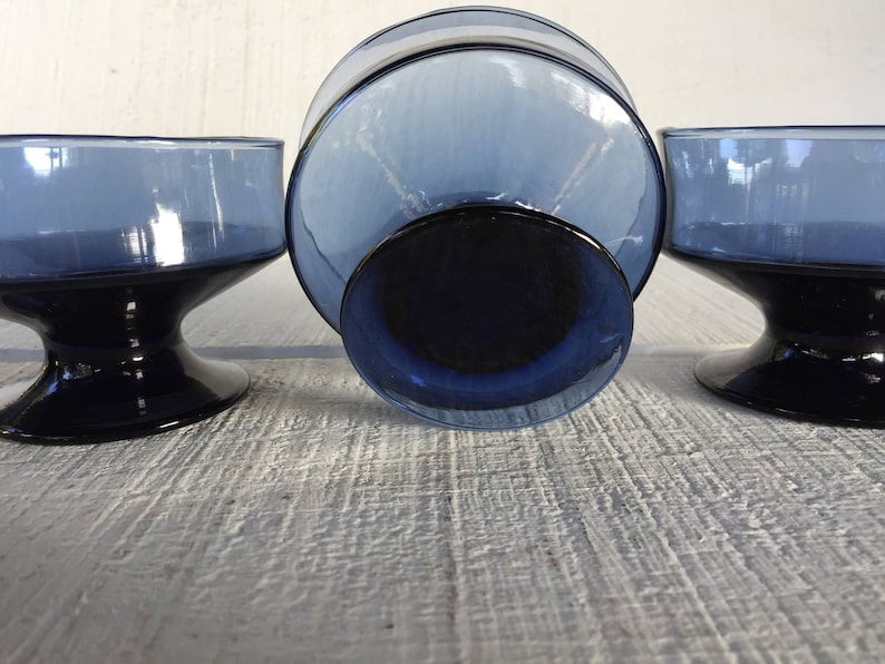 4 Vintage Cobalt Blue Glassware Vintage Blue Champagne / - Etsy