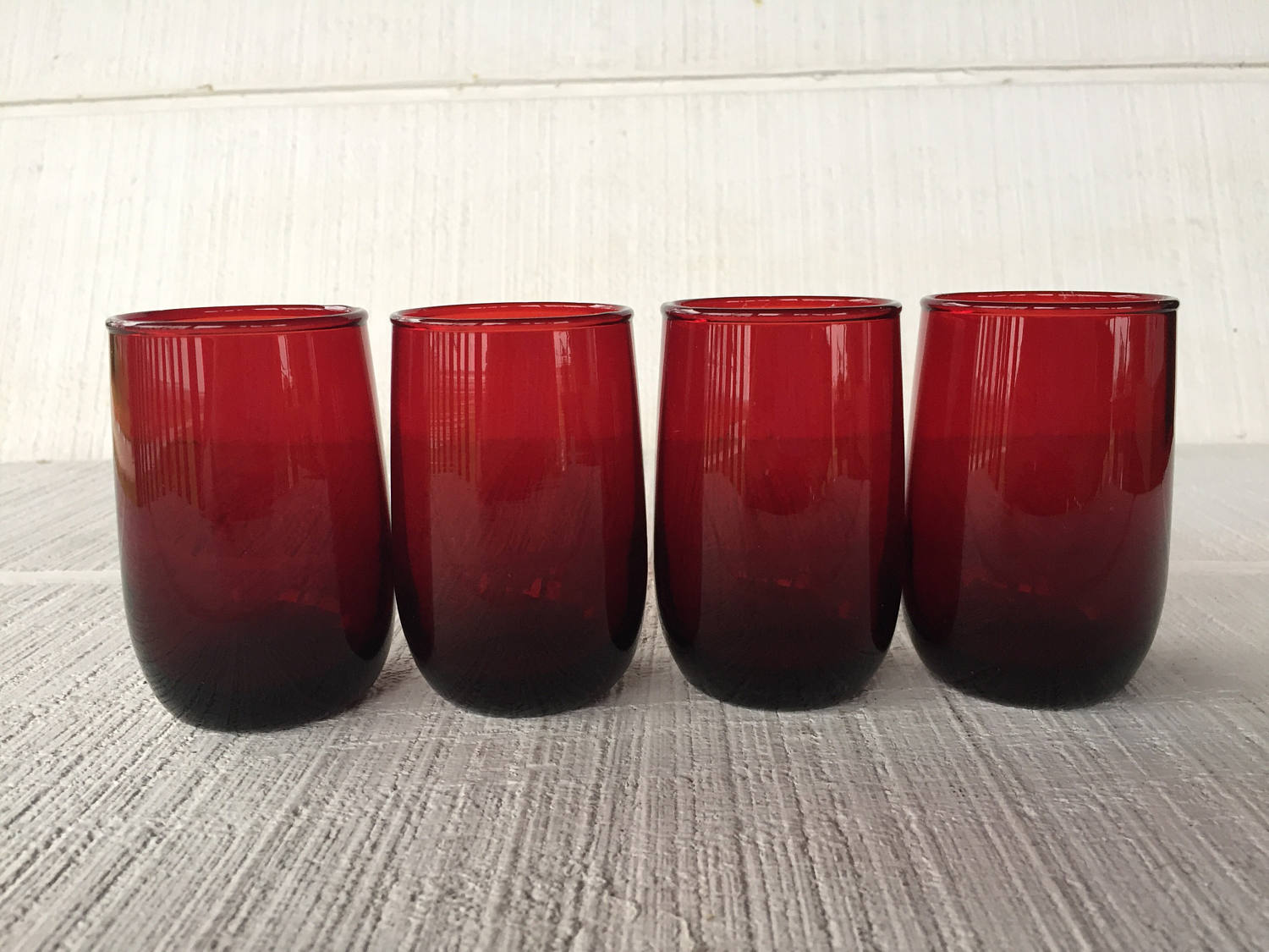 Royal Ruby Red Glass 5 Ounce Tumblers Ruby Red Glasses | Etsy