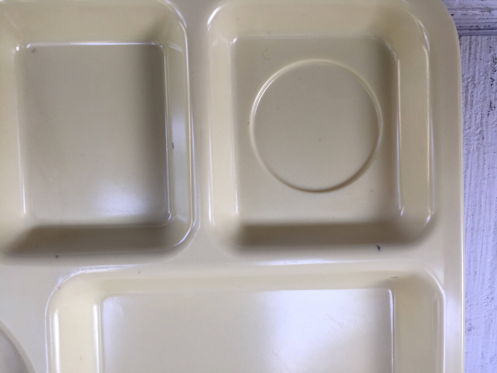2 Vintage Lunchroom Trays Pastel Yellow Divided Lunch Trays, Yellow ...
