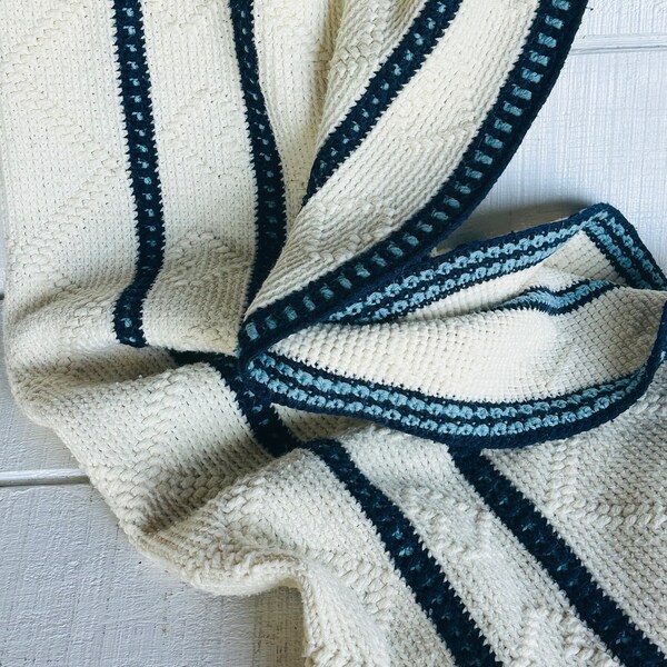 Large Cable Knit Blanket - Etsy