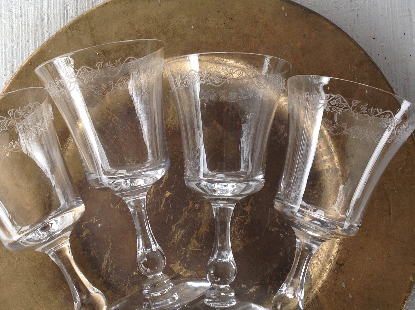 Vintage Fostoria Sentimental Water Goblets Vintage Crystal | Etsy