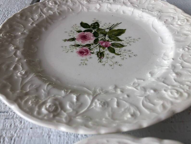 Ivory Rosepoint Steubenville Square Antique Creme Pink Rose - Etsy