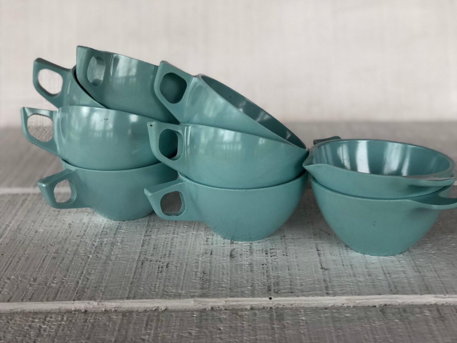 9 Pc Vintage Melmac Melamine Dishes Pastel Stetson Ware Cup - Etsy