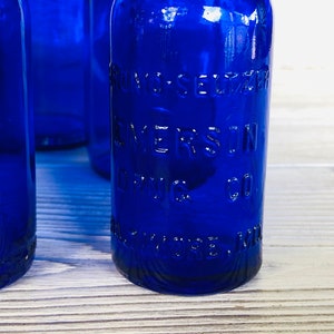 8 Vintage Blue Bottle Phillips Milk of Magnesia Bottle Pharmaceutical ...