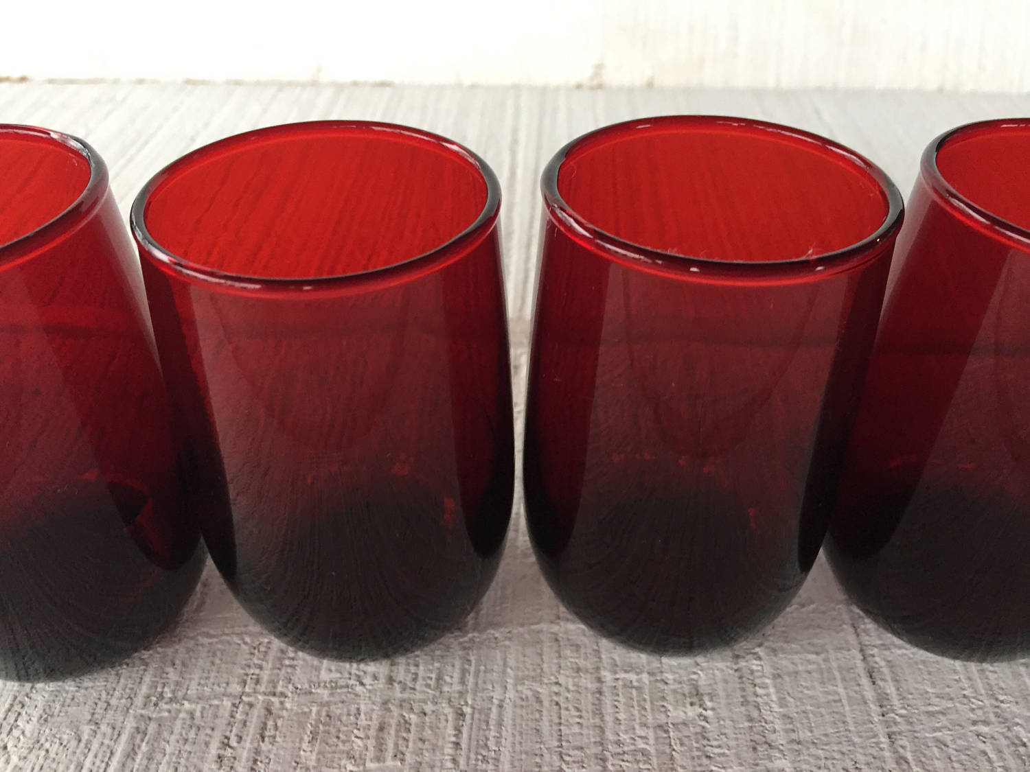 Royal Ruby Red Glass 5 Ounce Tumblers Ruby Red Glasses | Etsy