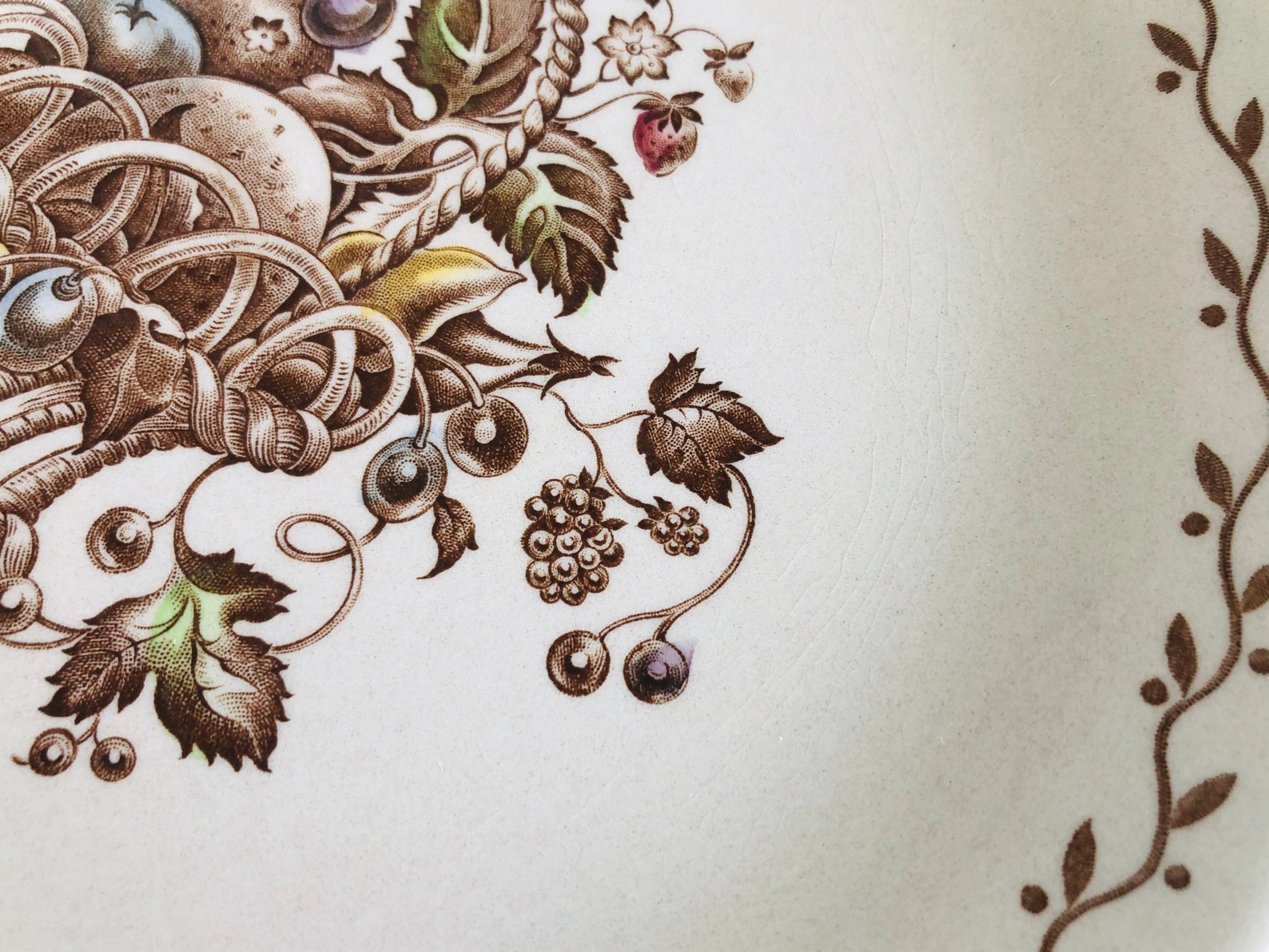Vintage Ironstone Plates Johnson Brothers China 1970's Salem Brown ...