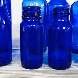 8 Vintage Blue Bottle Phillips Milk of Magnesia Bottle Pharmaceutical ...
