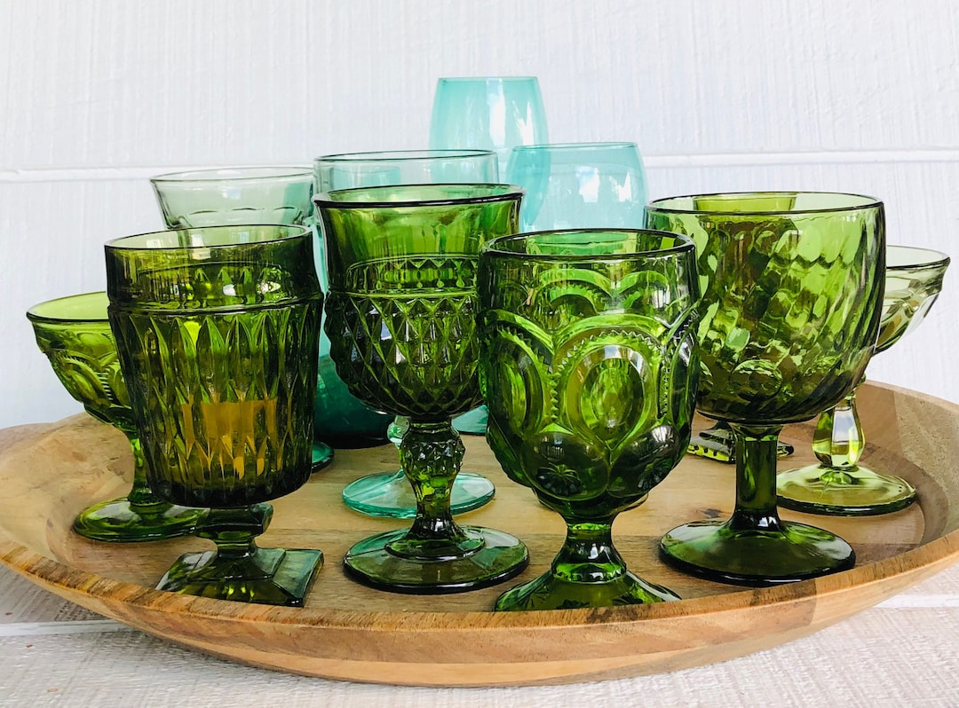 Vintage Glassware UPDATED 6/2 Choose Your Collection Colored Goblets ...