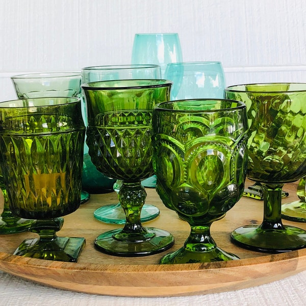 Green Glassware - Etsy
