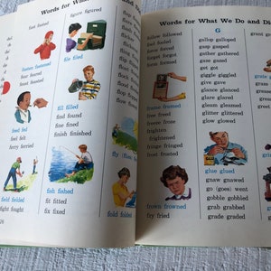 1964 My Second Pictionary Vintage Illustrated Mid Century Dictionary ...