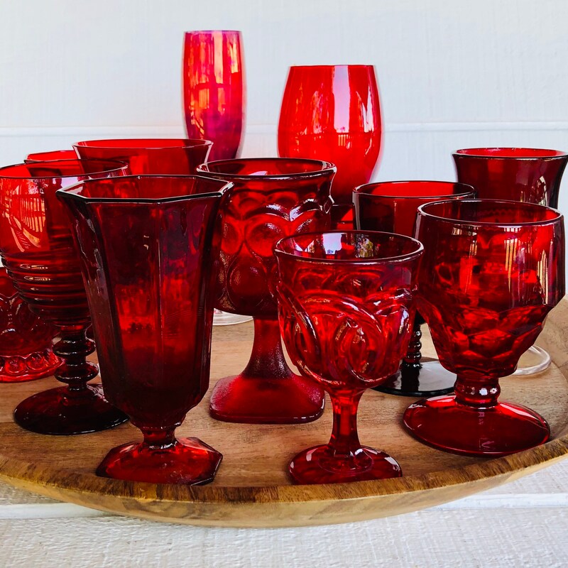 Colored Glassware - Etsy