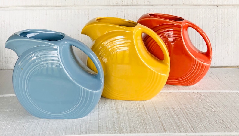 Fiesta Ware Large Disk Pitcher Fiesta Water Pitcher 64 Oz - Etsy