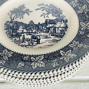 Vintage Shakespeare Country Blue Leaves Homer Laughlin Stratwood ...