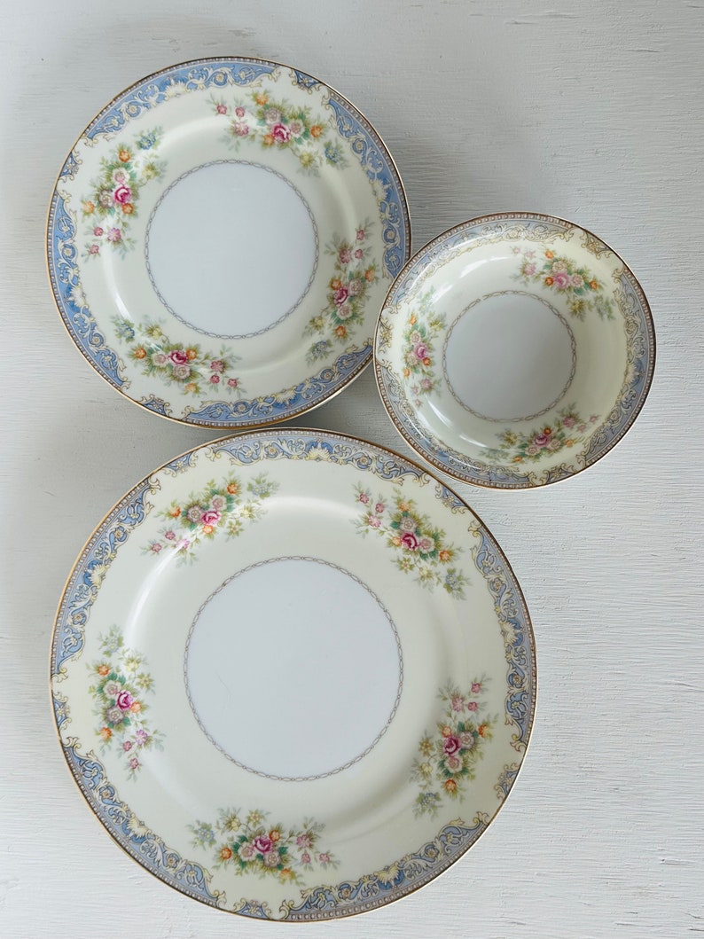 1940s Floral China Dinnerware Flora Yamaka Occupied Japan 40s 50s Hand ...