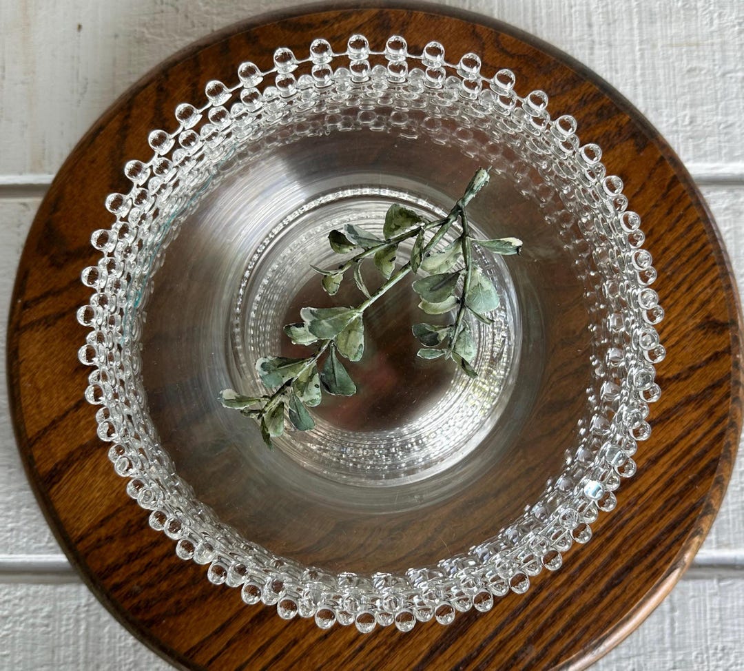Vintage Imperial Glass Candlewick Salad Plate: Beaded Edge, 8" - Etsy