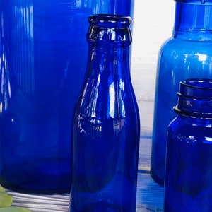 8 Vintage Blue Bottle Phillips Milk of Magnesia Bottle Pharmaceutical ...