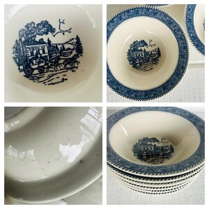 Vintage Shakespeare Country Blue Leaves Homer Laughlin Stratwood ...