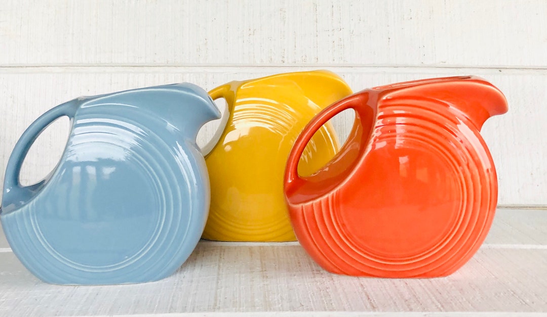 Fiesta Ware Large Disk Pitcher Fiesta Water Pitcher 64 Oz Persimmon ...