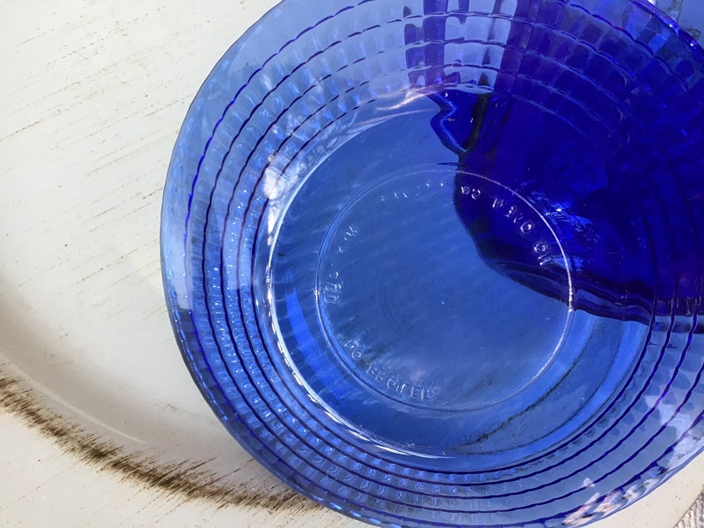 Vintage Blue Glass Cup and Saucer Set Cobalt Blue Mug and - Etsy