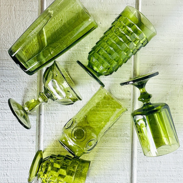 Green Glassware - Etsy