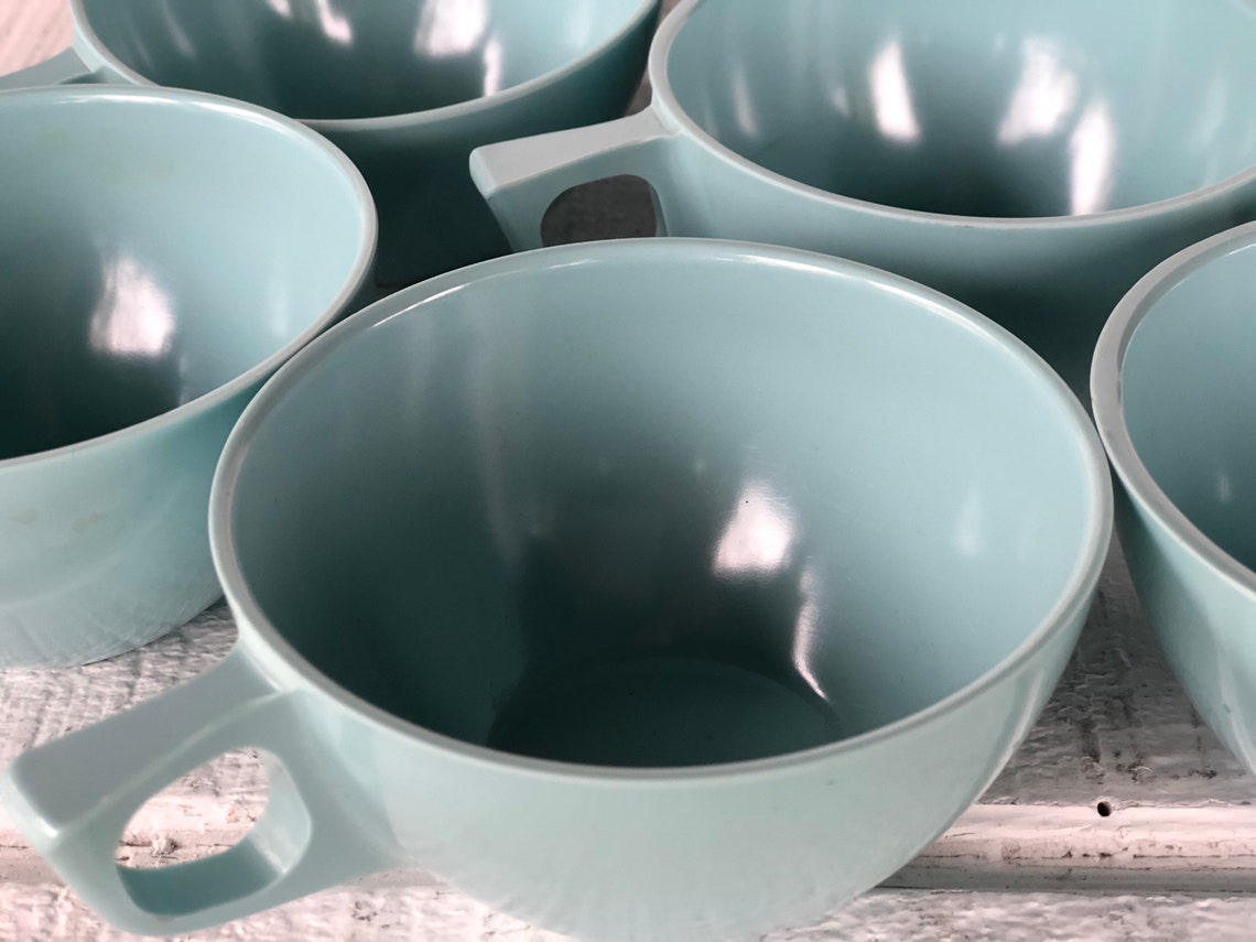9 Pc Vintage Melmac Melamine Dishes Pastel Stetson Ware Cup - Etsy