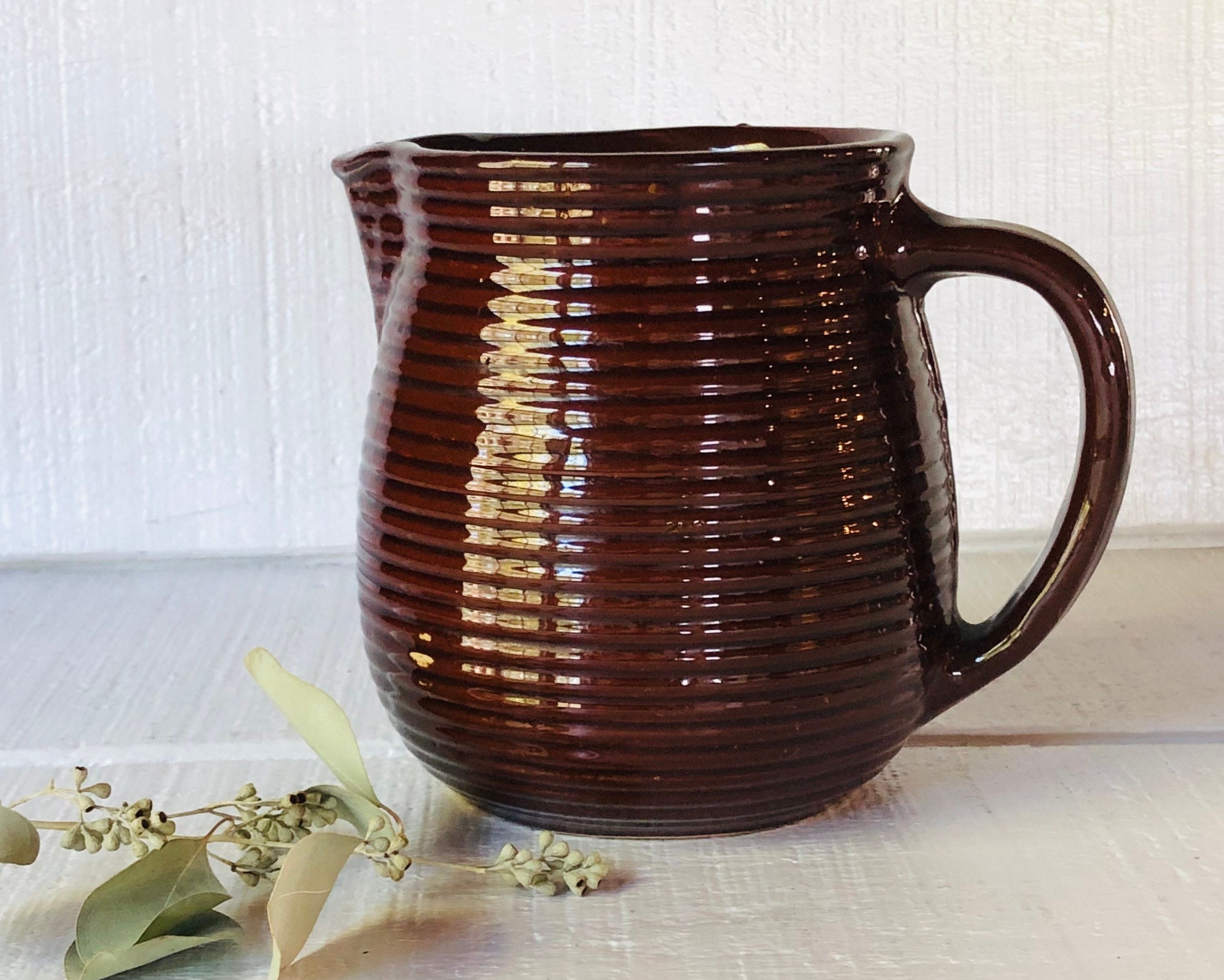 Brown Ceramic Pitcher