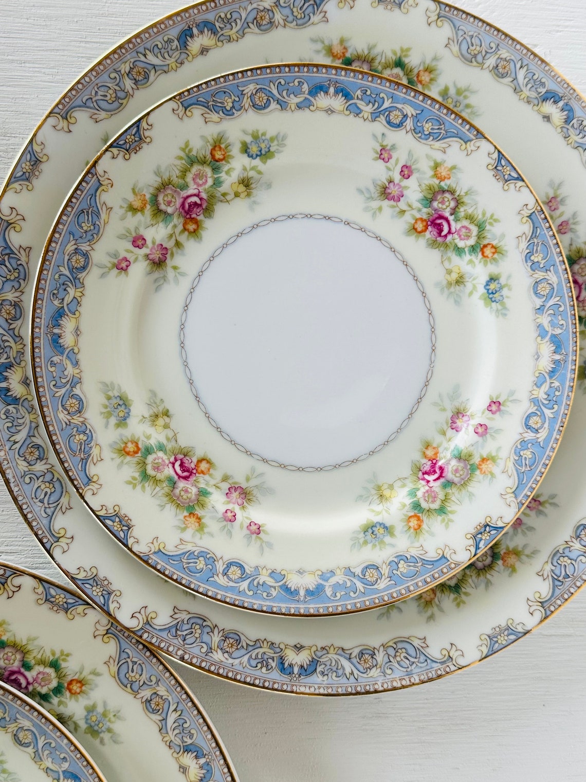 1940s Floral China Dinnerware Flora Yamaka Occupied Japan 40s 50s Hand ...