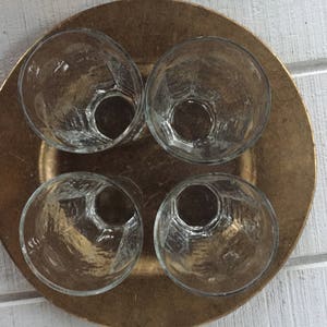 Vintage Clear Pressed Glass Water Goblets Czech Crystal | Etsy