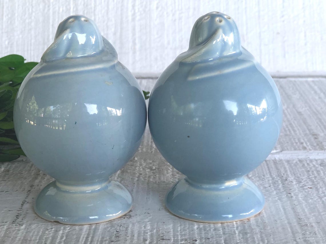 1940's Pastel Luray China Tea Cups / Saucers Salt Shaker Creamer ...