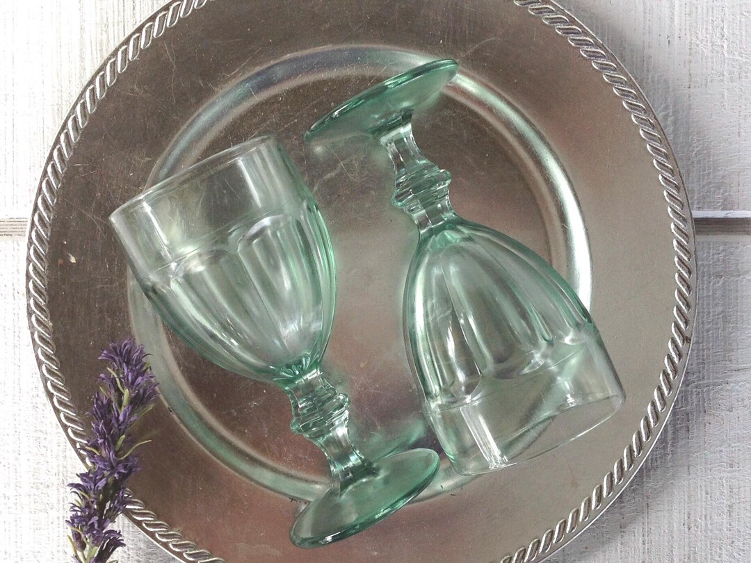 Vintage Libbey Gibraltar Water Goblet: Spanish Moss Green Duratuff ...