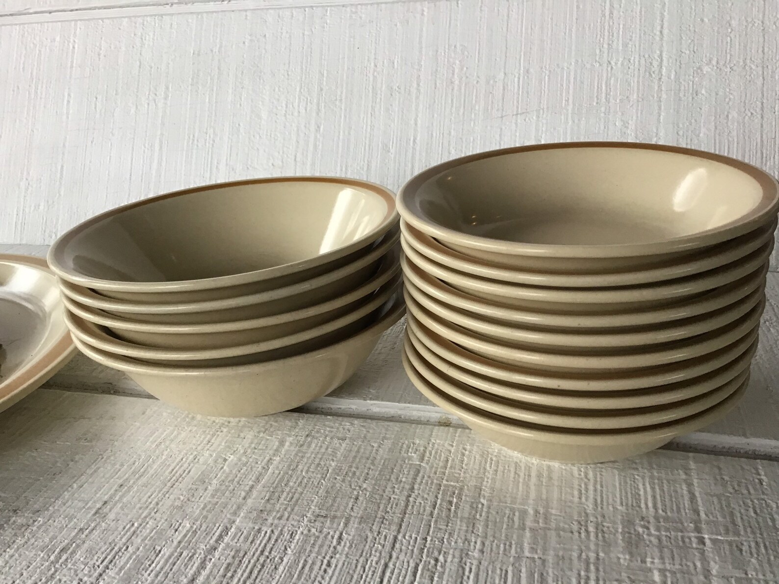 Vintage Stoneware Plates Bowls Retro Bread Plates Chop Plate - Etsy