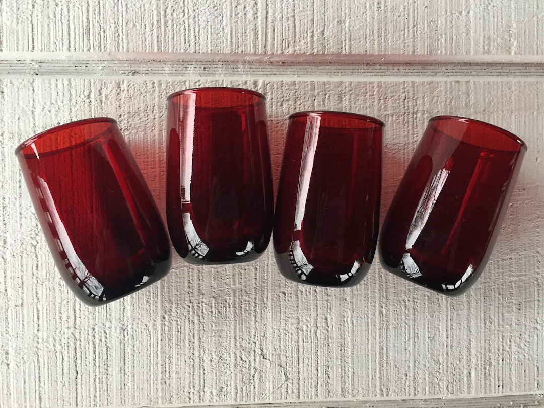 Royal Ruby Red Glass 5 Ounce Tumblers, Ruby Red Glasses Tumblers ...