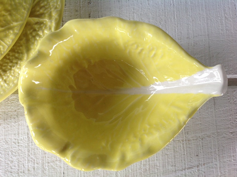 Vintage yellow Cabbage Dishes vintage pottery dinnerware | Etsy