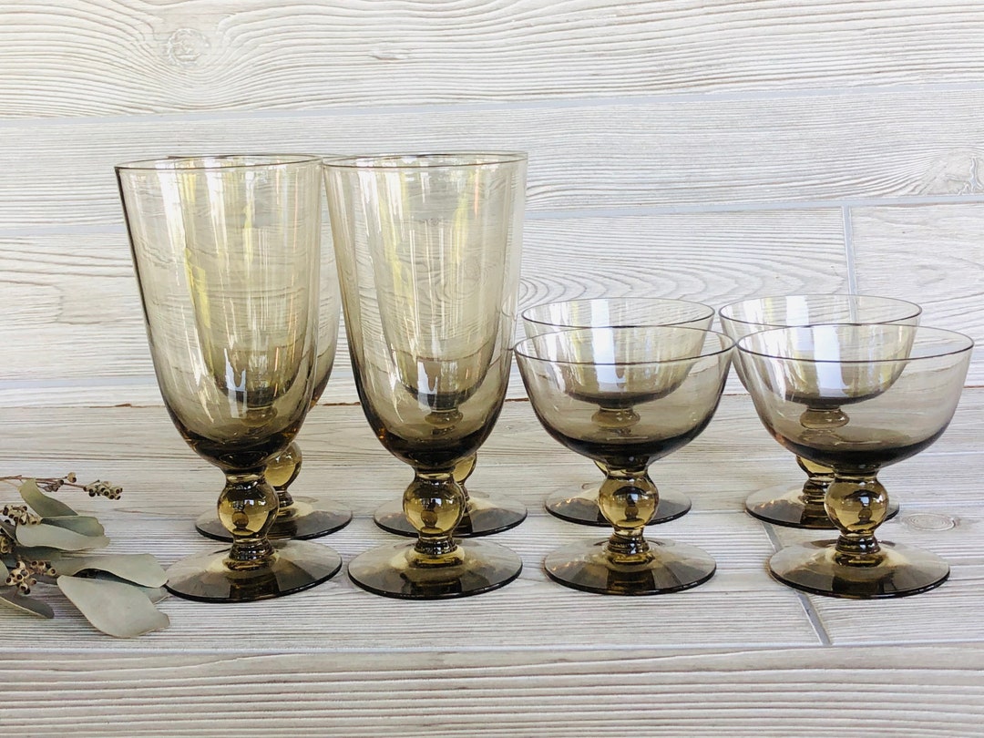 Americana Smoke by Morgantown Glass 1950s 1960s Light Brown Glassware ...