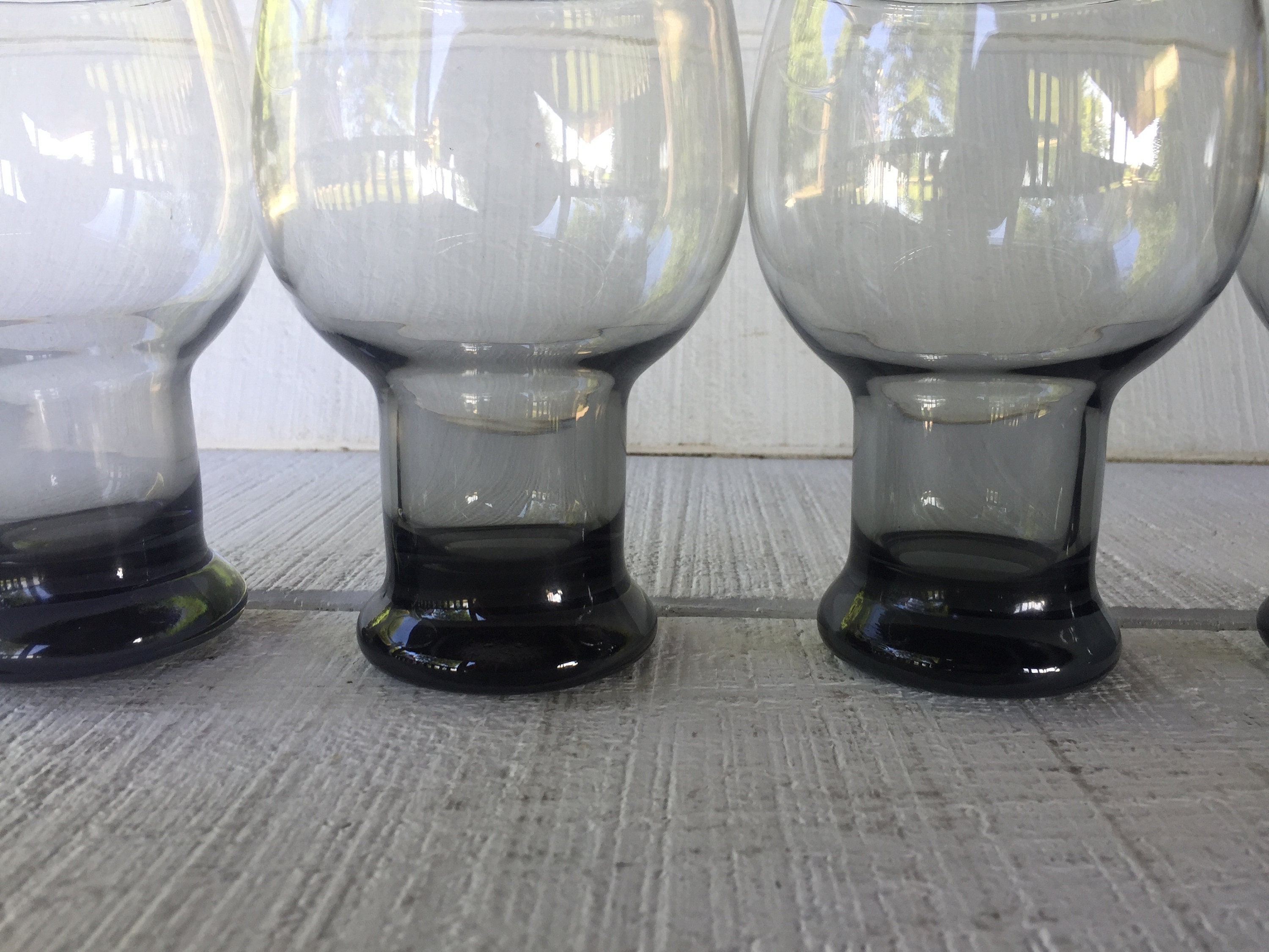 1970s Federal Glass Smoke beer glasses Sundown man cave bar | Etsy