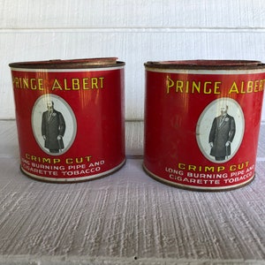 Prince Albert Crimp Cut Tobacco Metal Can Vintage Prince Albert Tobacco ...
