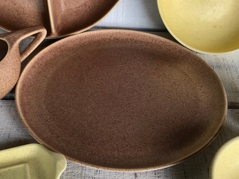 1950s California Cerama Stone Cocoa California Life Canary Yellow ...