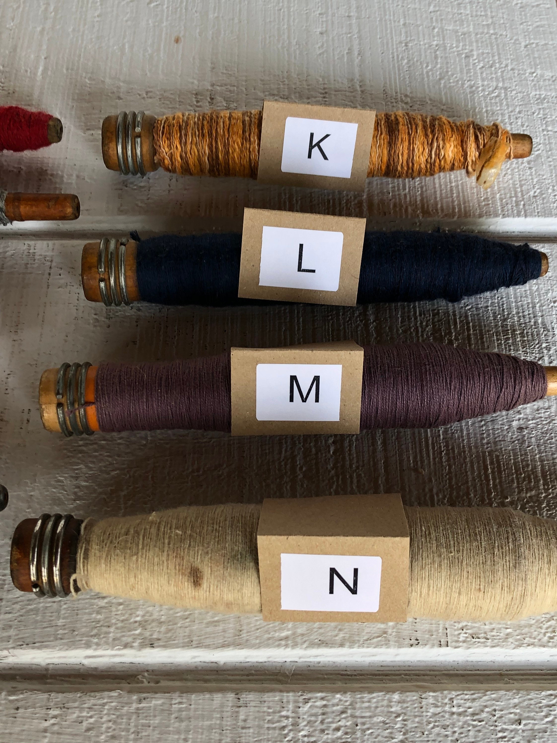 Vintage Industrial Textile Wooden Bobbins Primitive Wooden Textile ...