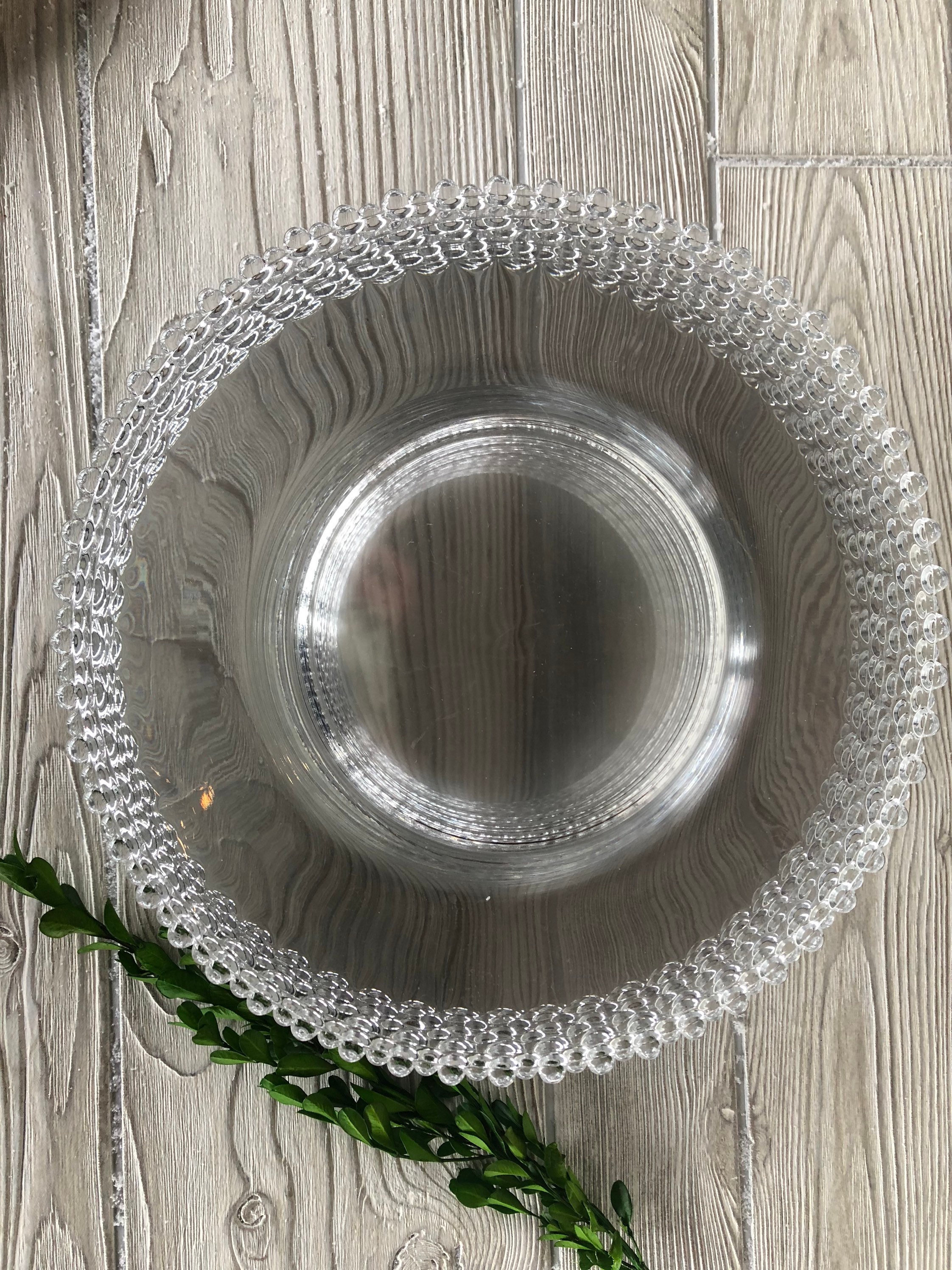 Candlewick dinner plate Imperial Glass beaded 10 inch clear | Etsy
