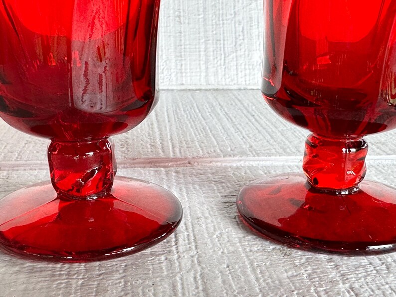 Vintage FOSTORIA Jamestown RUBY Iced Tea Goblet 1980 Vintage Red ...