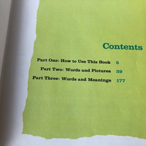 1964 My Second Pictionary Vintage Illustrated Mid Century Dictionary ...