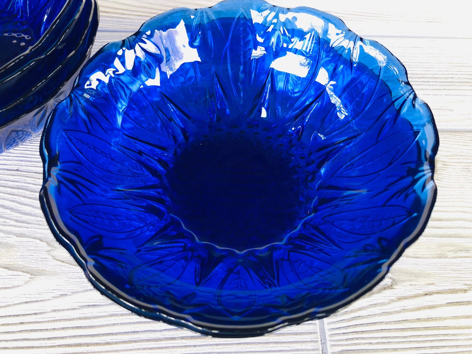 Avon Royal Sapphire Dinner Plates Salad Plate Round Cereal Bowl Cobalt ...