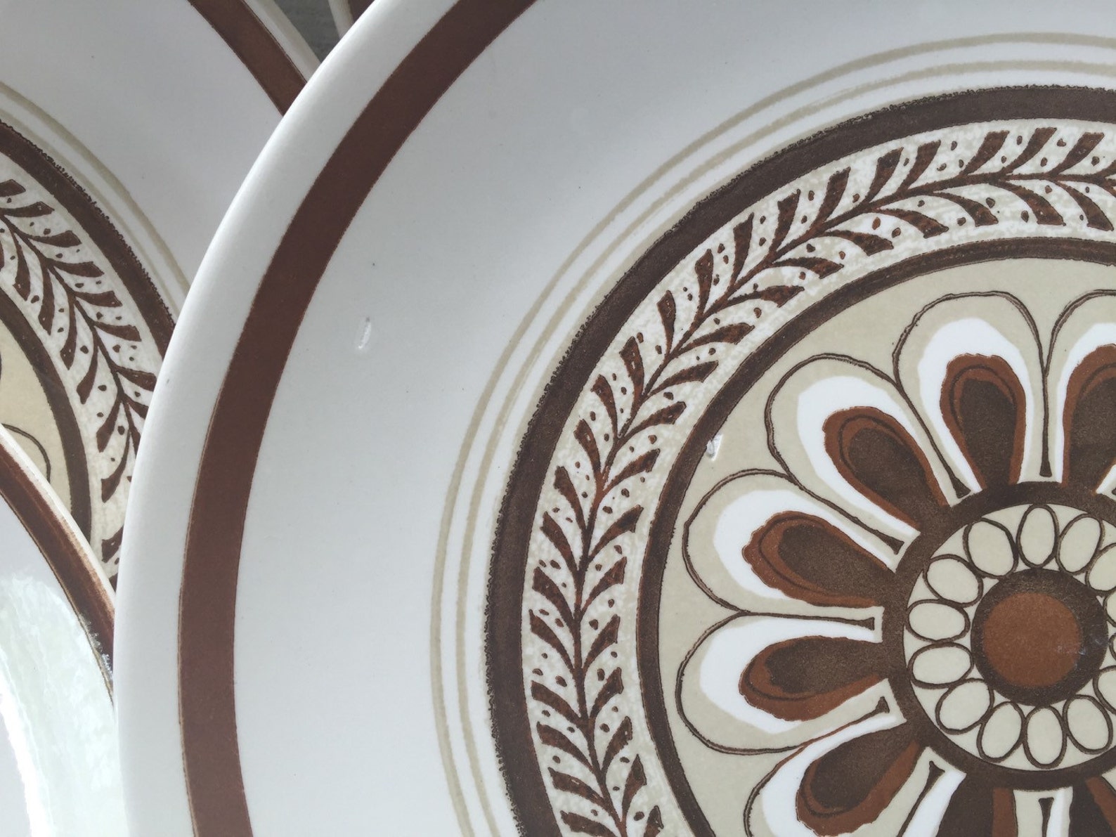 Vintage Stoneware Dinner Plates Vintage Monterey Royal Brown - Etsy