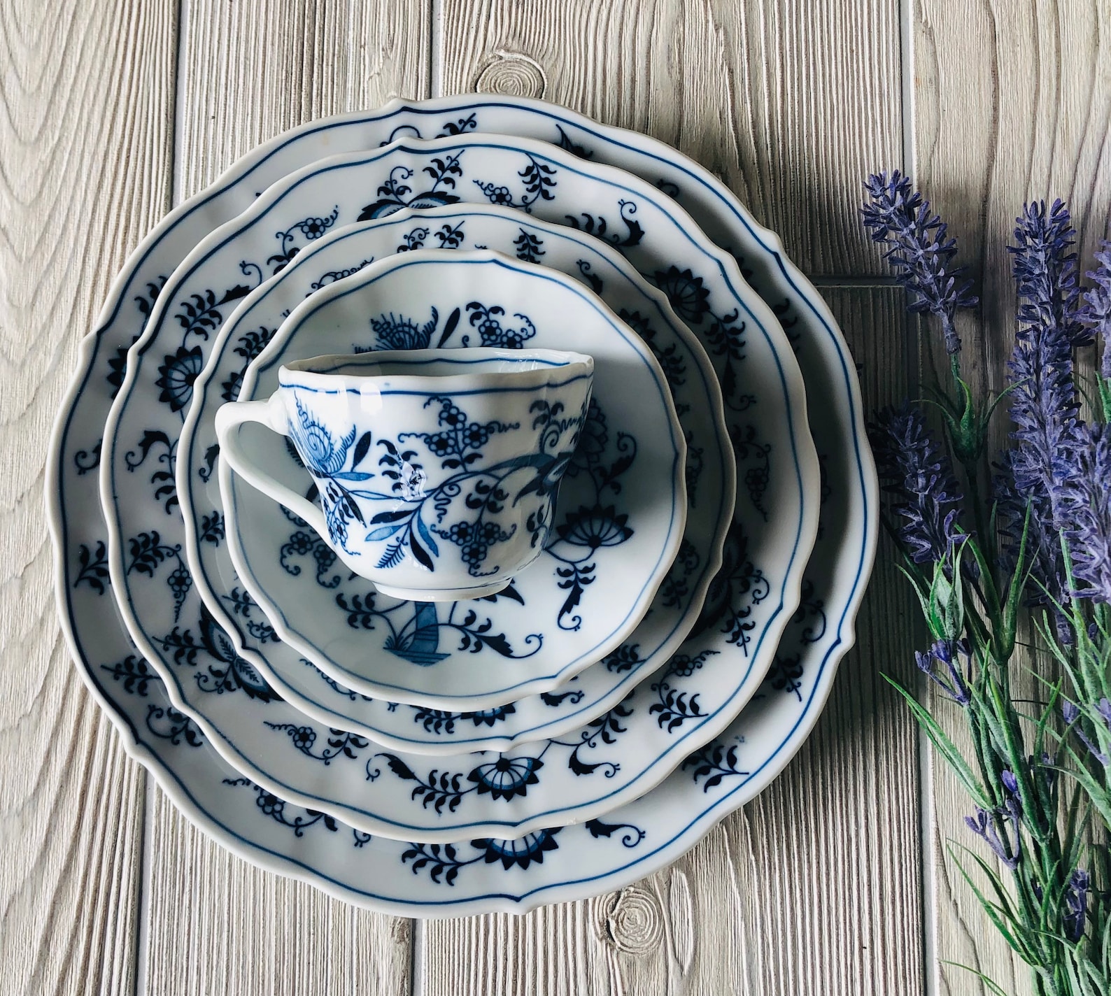 20 Pc Vintage Blue Danube Dinnerware Japan Blue Onion Dinner - Etsy