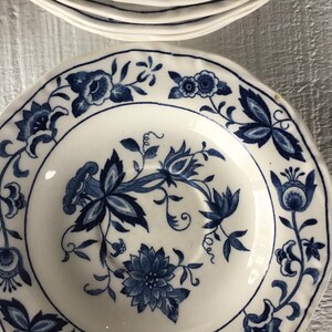 Vintage Nikko Ironstone Blue Bonnet Blue and White Ironstone CHOP Salad ...