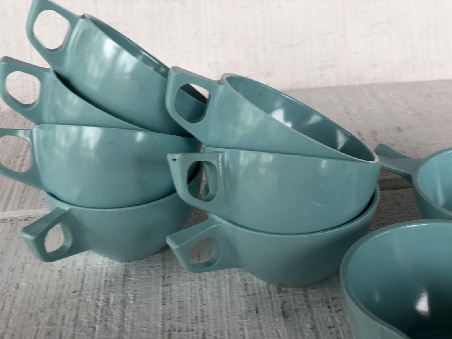 9 Pc Vintage Melmac Melamine Dishes Pastel Stetson Ware Cup - Etsy