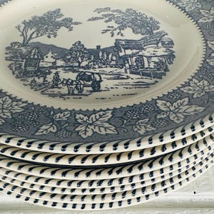 Vintage Shakespeare Country Blue Leaves Homer Laughlin Stratwood ...